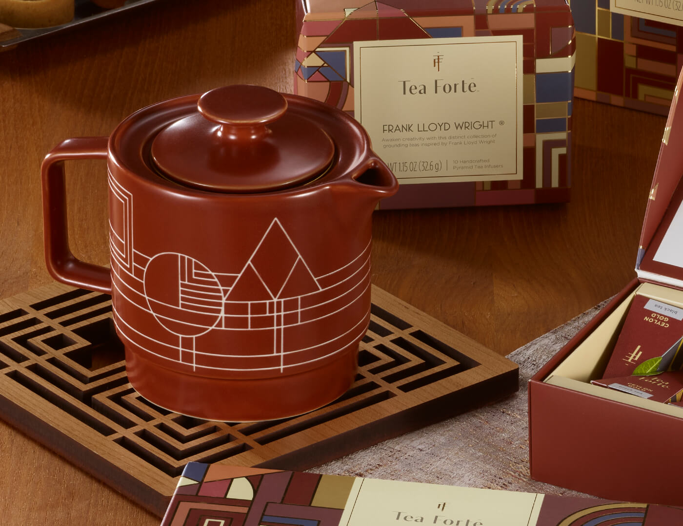 Frank Lloyd Wright Terra Teapot & Infuser | Luxury Tea Accessories ...