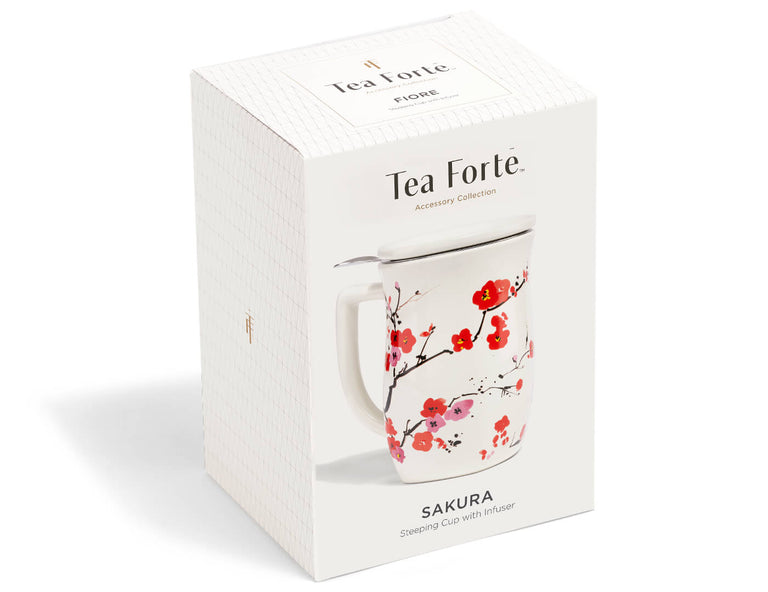 Fiore Steeping Cup with Infuser Sakura | Luxury Teaware and Accessories ...