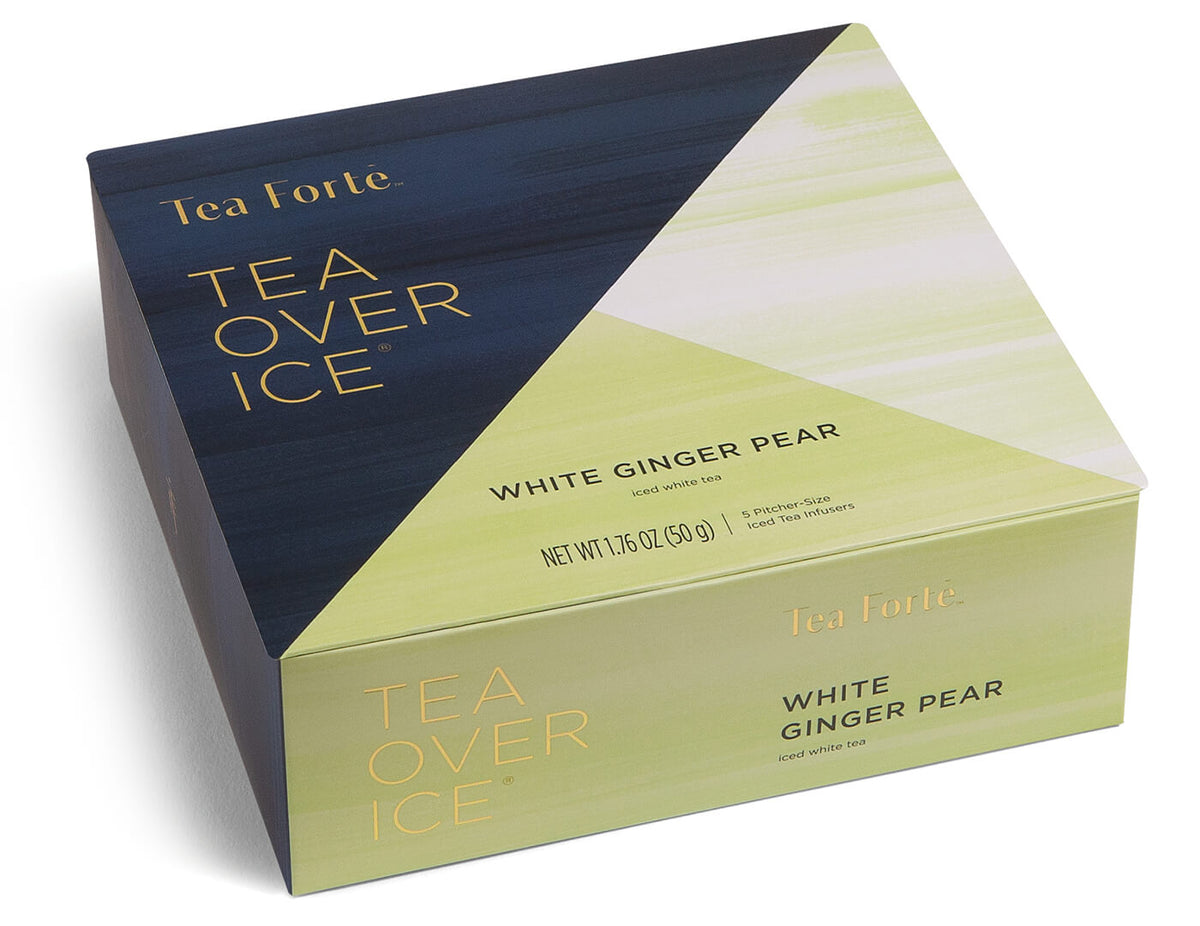 Iced White Ginger Pear Tea Over Ice 5pk Box | Best Iced Tea | Tea Forte