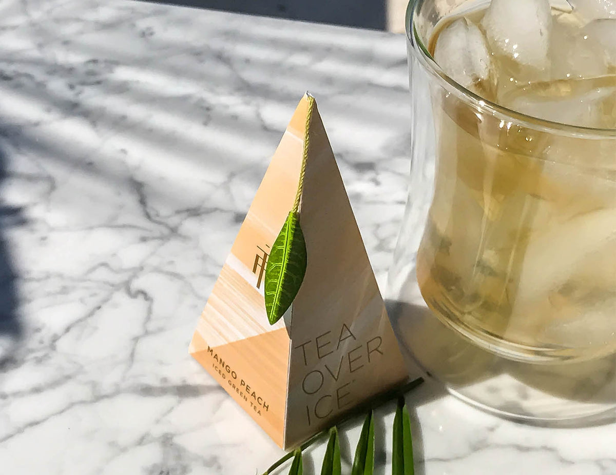 Iced Green Mango Peach Tea Over Ice 5pk Box | Best Iced Tea | Tea Forte